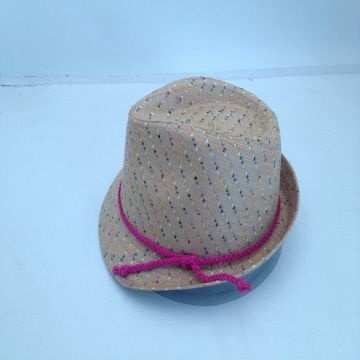 Buy Wholesale China Diagonal Color Stripe Trilby Paper Fedora With ...