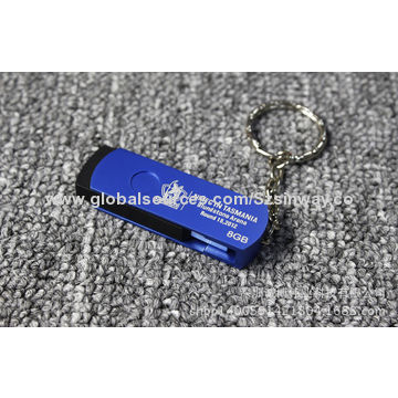 China Promotional swivel metal USB flash drive, customized label, print ...