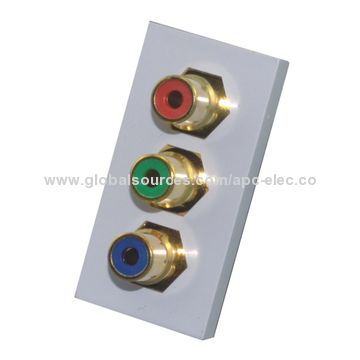 RCA Faceplate, Size: 25 x 50mm, RCA Faceplate - Buy China RCA Faceplate ...