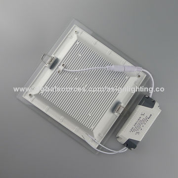 Square Glass Led Panel Light W/12w, 85-265v Ac/luminous Flux 1080 ...