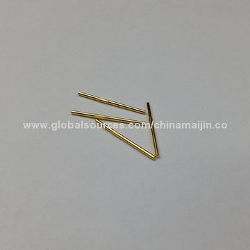 China Precision hardware pins, beryllium copper material and zinc gold ...