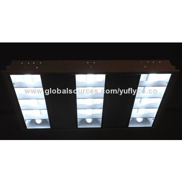 China LED ceiling lights, 4X10W T8 600X600 LED louver grille lamp ...