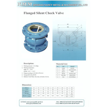 Cast Iron Flanged Silent Check Valve $1 - Wholesale China Check Valve ...