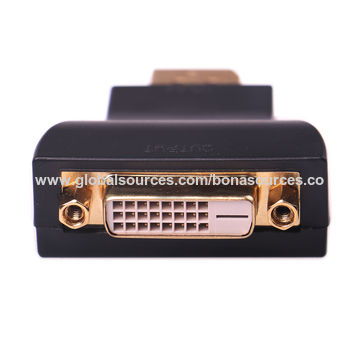 China Goldplated DisplayPort to DVI-D connector, DP male input DVI 24+1 ...