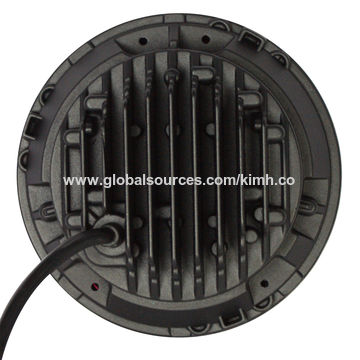 Black Chrome Color 7" Dot Certificate Jeep Round Truck Headlamp ...