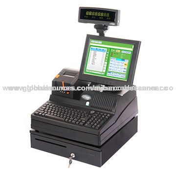 China High Speed Cash Register POS terminal with barcode scanner ...