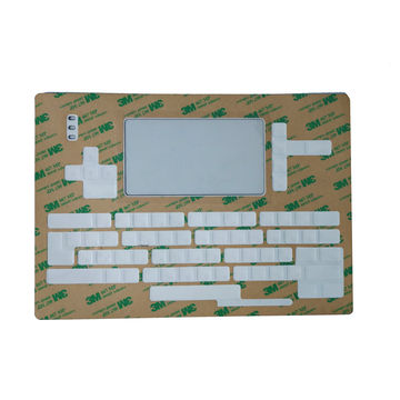 Membrane overlay control panel for membrane keyboard with LCD window ...