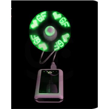 China Supply Popular Plastic USB LED Programmable Fan on Global Sources