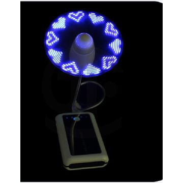 China Supply Popular Plastic USB LED Programmable Fan on Global Sources