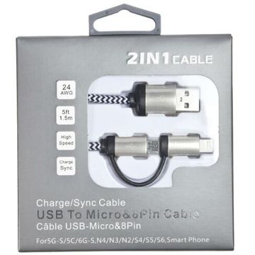China USB to Micro & 8 Pin Cable on Global Sources,8 pin and micro ...
