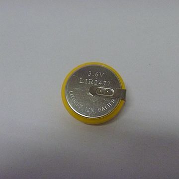 China Rechargeable lithium-ion button cell battery, 3.6V 180mAh ...