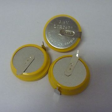 China Rechargeable lithium-ion button cell battery, 3.6V 180mAh ...