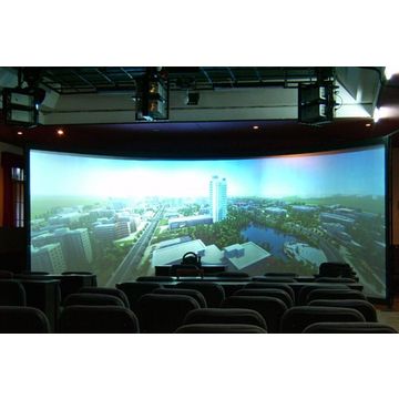 China Large Curved Projection Screen for Flight Simulator System on ...