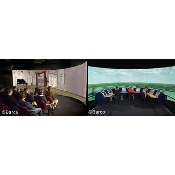 China Large Curved Projection Screen for Flight Simulator System on ...
