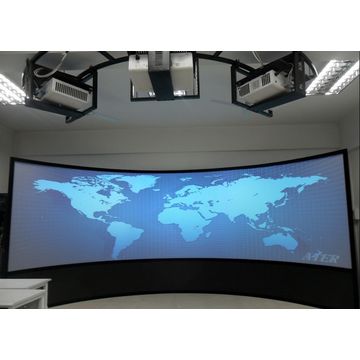 China Large Curved Projection Screen for Flight Simulator System on ...