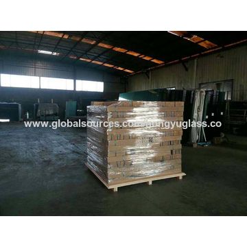 China 5 and 6mm clear float louver glass with 2 long side edge work on ...