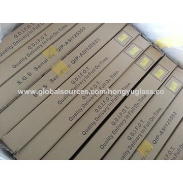 China 5 and 6mm clear float louver glass with 2 long side edge work on ...