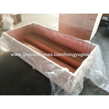 China 5 and 6mm clear float louver glass with 2 long side edge work on ...