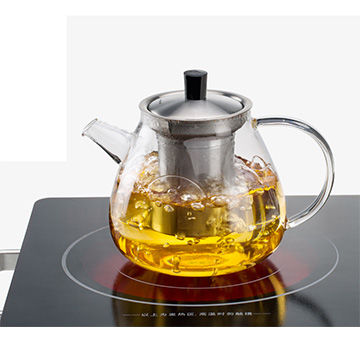 China Handmade best selling Pyrex crystal glass teapot with infuser ...