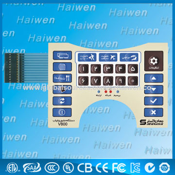 China OEM LED membrane keypad with male 2.54mm connector on Global ...
