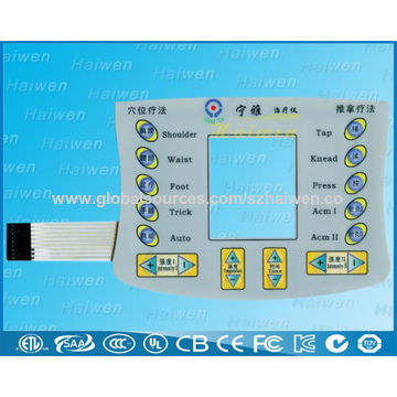 China OEM LED membrane keypad with male 2.54mm connector on Global ...