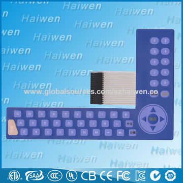 China OEM LED membrane keypad with male 2.54mm connector on Global ...