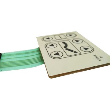 China LED light PCB membrane switch keyboard with metal domes and ...