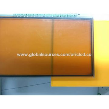 China Alphanumeric monochrome LCD display for cook with orange sheet on ...