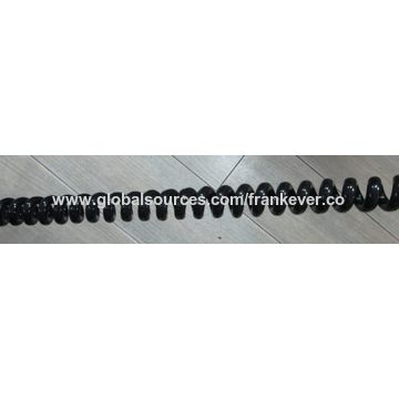 China Long flexible stretchable spiral cable with power connector on ...