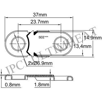 China Type 5EE fire detection fusible links, 2 holes dia of 6.9mm and ...