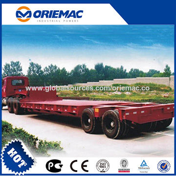 China 40-ton Truck and Trailer, 3 Axle 40ft Flatbed Container Semi ...