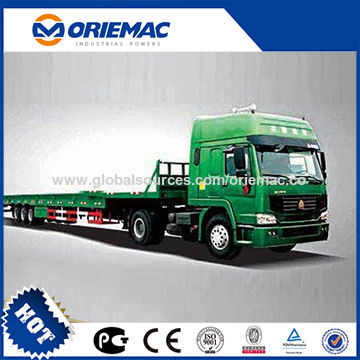 China 40-ton Truck and Trailer, 3 Axle 40ft Flatbed Container Semi ...