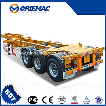 China 40-ton Truck and Trailer, 3 Axle 40ft Flatbed Container Semi ...