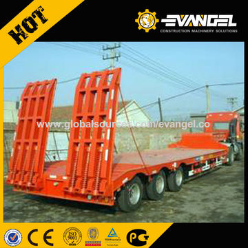 China 3 Axles Low Bed Semi-Trailer, 12M, 30ton Low Flatbed Semi ...