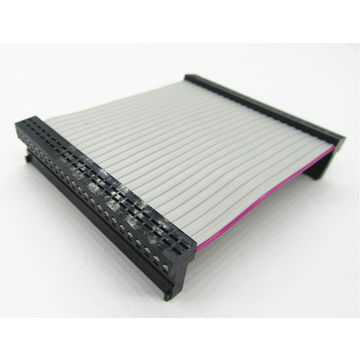 China Flat cable with 2.54mm single row IDC 24P L=3inch 26AWG on Global ...