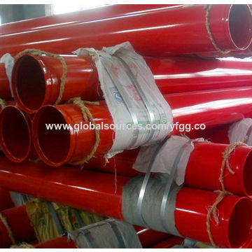 China Youfa Ral 3001 Red painted and Grooved Ends Fire Fighting Welded ...