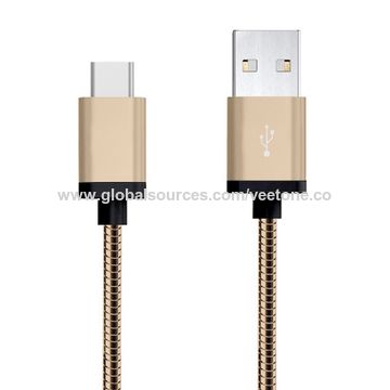 ChinaType C cable in metal case with aluminum USB2.0 3A data and ...