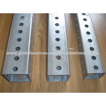 China Outdoor Steel Traffic Galvanized Perforated Square Tube Post ...