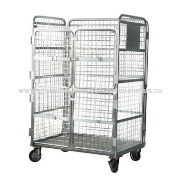 China Fully Closed Structure Nesting Roll Cage with Castors, Made of ...