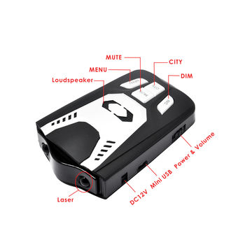 China Full-band laser radar GPS car radar detector K KA X CT Laser bus ...