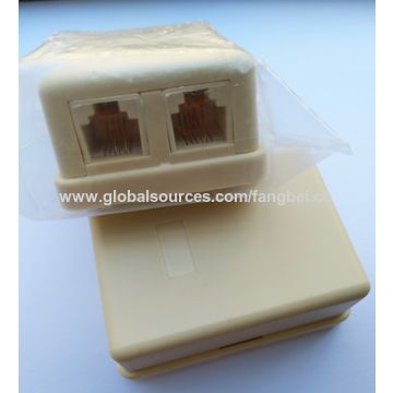 China Telephone surface box, phone box, 1 port, RJ11 4 contact on ...