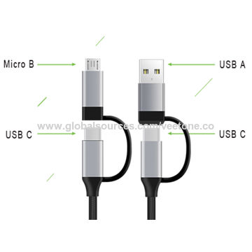 China 4-in-1 cable multifunction data and charging flexible USB cables ...