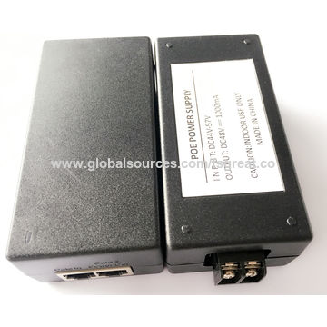 China 48VDC input POE injector 24v 24w POE injector passive Ethernet ...