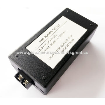 China 48VDC input POE injector 24v 24w POE injector passive Ethernet ...