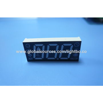 China Triple digit super bright green/yellow/red 7 segment LED display ...