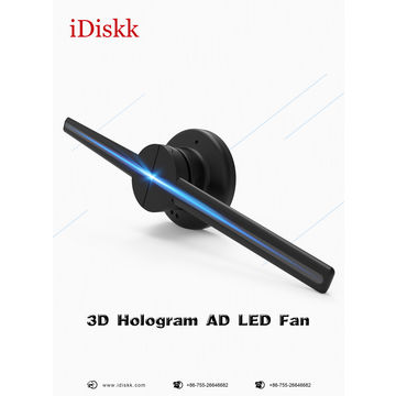 China 3D Hologram Advertising Display LED Fan Holographic Imaging 3D Naked Eye LED Fan on Global ...