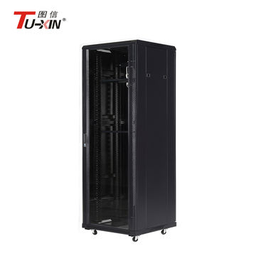 China 37U server rack, tempered-glass front door 600x600mm width ...