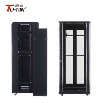 China 37U server rack, tempered-glass front door 600x600mm width ...