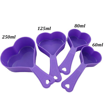 Buy Wholesale China Heart-shaped Measuring Cups With Fda And Lfgb Marks ...