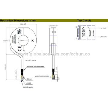 China UL recognized 25mm 300A split core current transformer 333mV ...